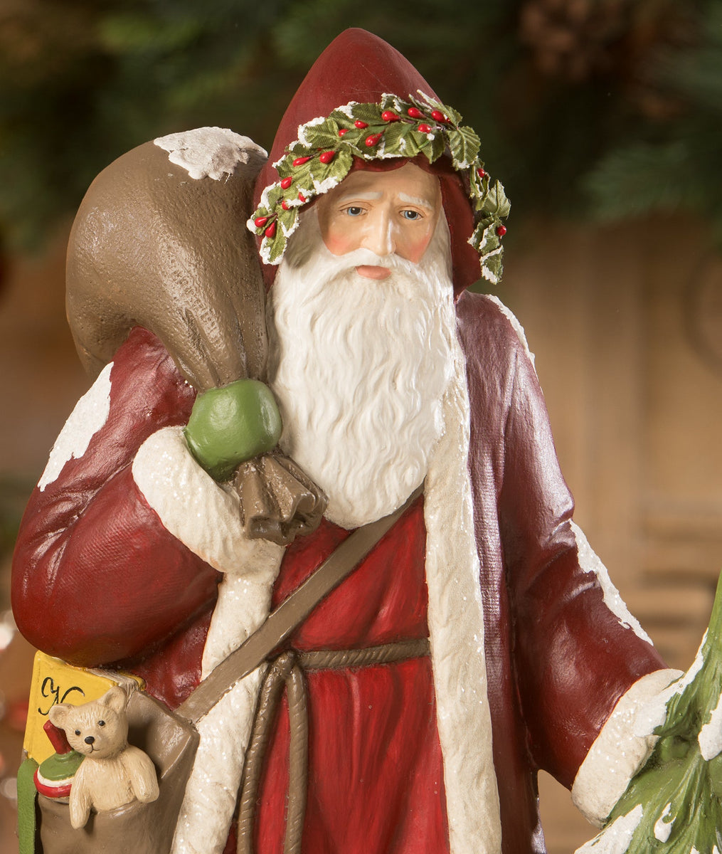 Traditional Father Christmas with Tree – Bethany Lowe Designs, Inc.