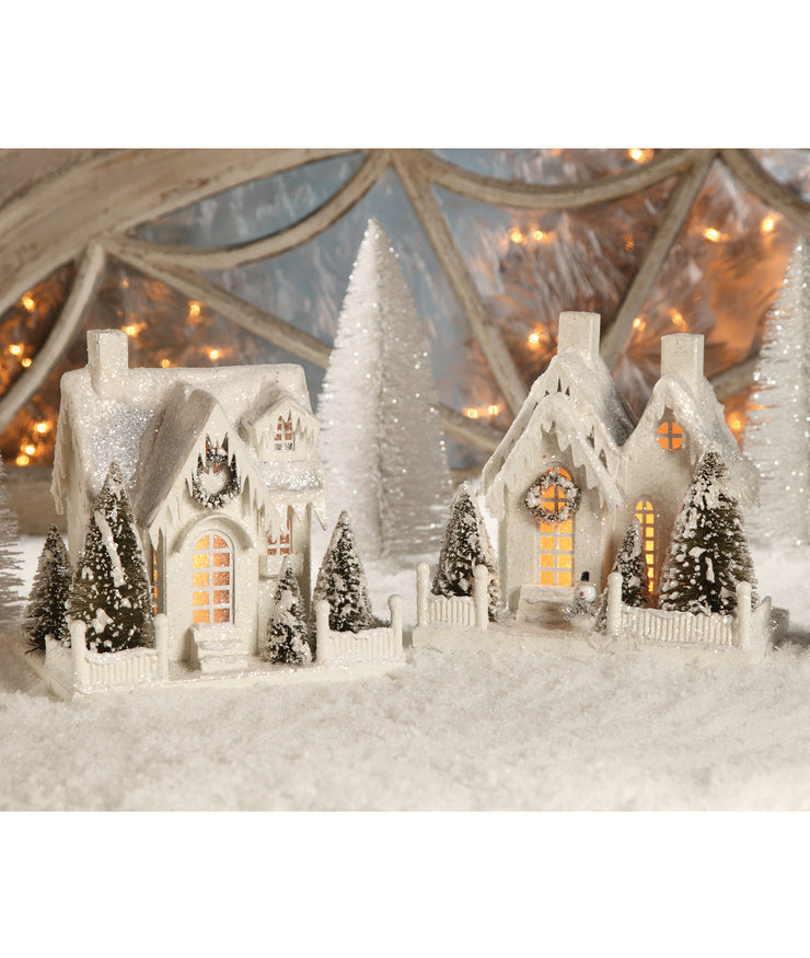 Ivory Putz Christmas Cottages Large – Bethany Lowe Designs, Inc.